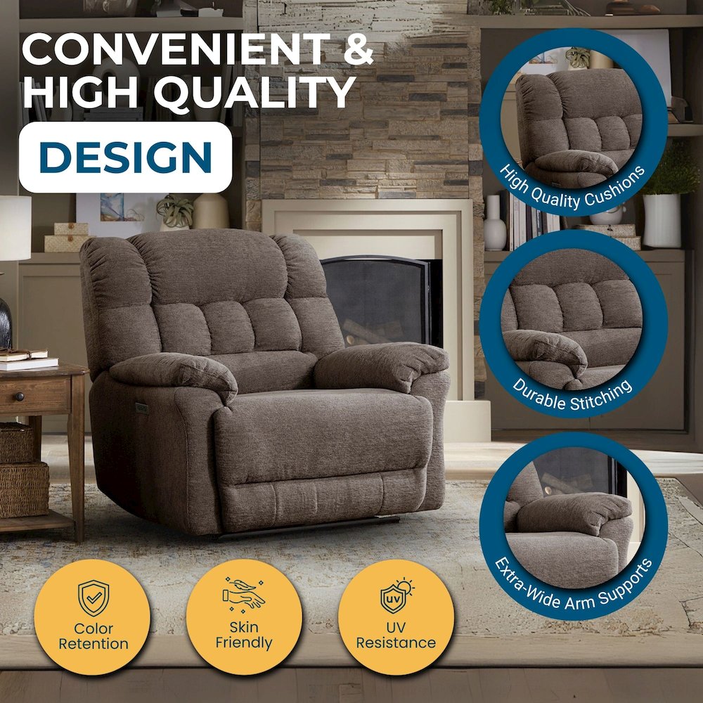 Oversized Recliner Chair for Big and Tall Adults – Power Zero Gravity ...