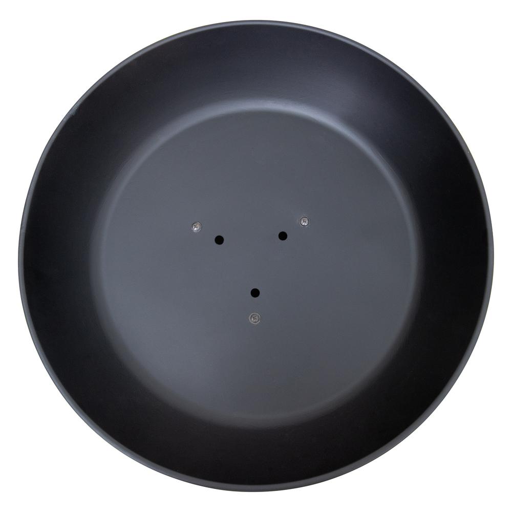 22" Black Steel Round Wood Burning Fire Pit - Enhance Your Outdoor ...