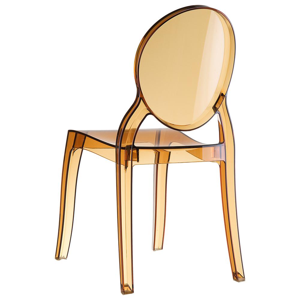 Elizabeth Polycarbonate Dining Chair Transparent Amber, Set of 2