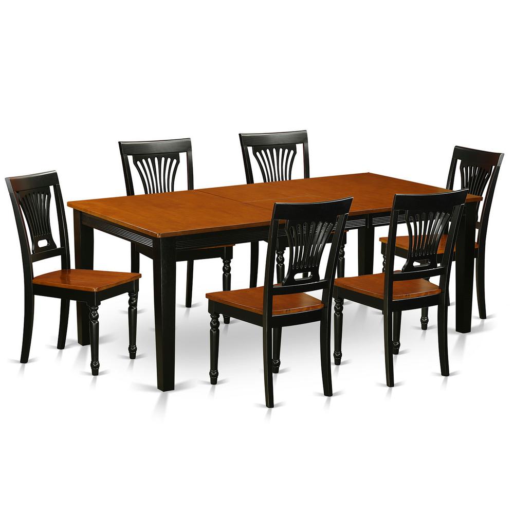 7 Pc Dining room set-Dining Table and 6 Wood Dining Chairs