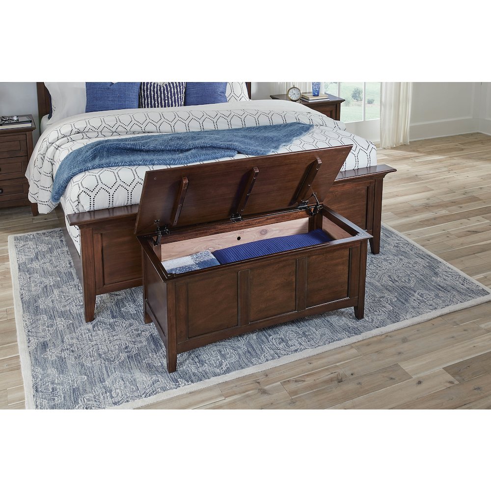 Westlake Cedar-Lined Blanket Trunk, Cherry Brown Finish