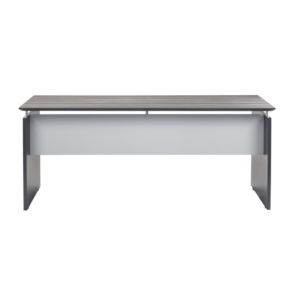 72" Rectangle Straight Desk, Gray Steel