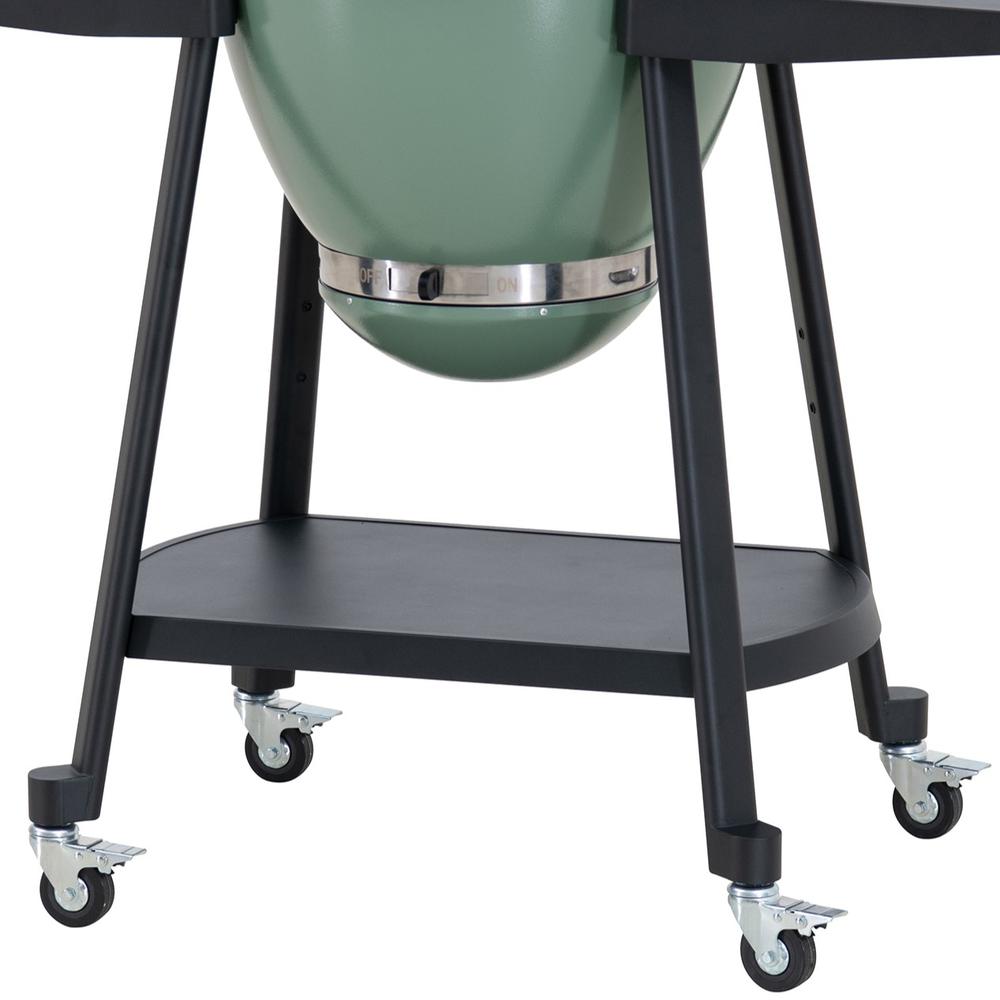 Sunjoy 20IN Egg-shaped Grill with Pizza Plate, Green