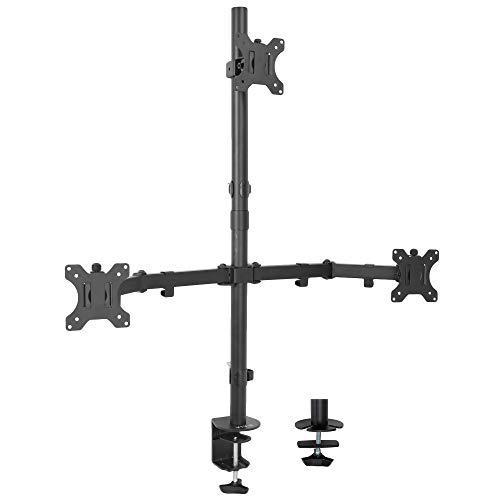 Triple LCD Monitor Desk Mount Stand Heavy Duty and Fully Adjustable, 3 ...