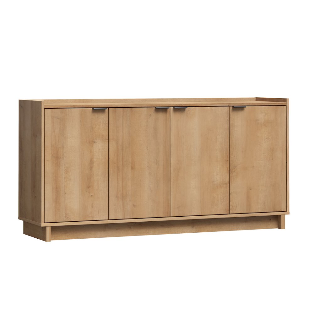 Simply Modern 4-Door Console Table Natural Oak Engineered Wood Sideboard