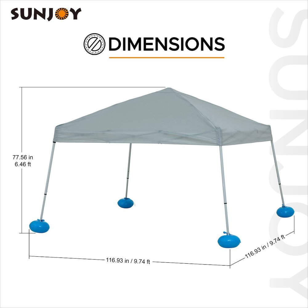 Floating Pool Canopy Pop Up Gazebo Canopy, Steel-Aluminum Frame ...