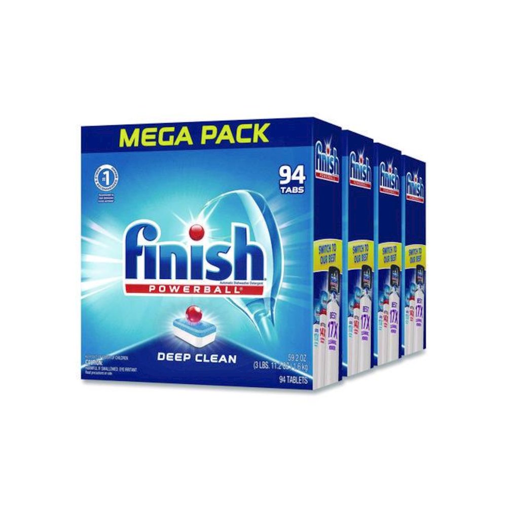Powerball Dishwasher Tabs, Fresh Scent, 94/Box, 4 Boxes/Carton