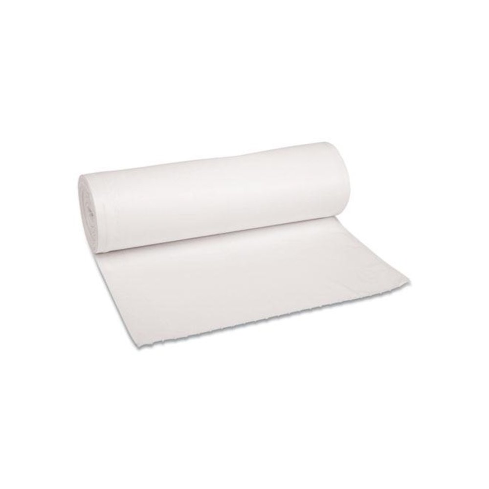 Low-Density Waste Can Liners, 60 gal, 0.6 mil, 38" x 58", White ...