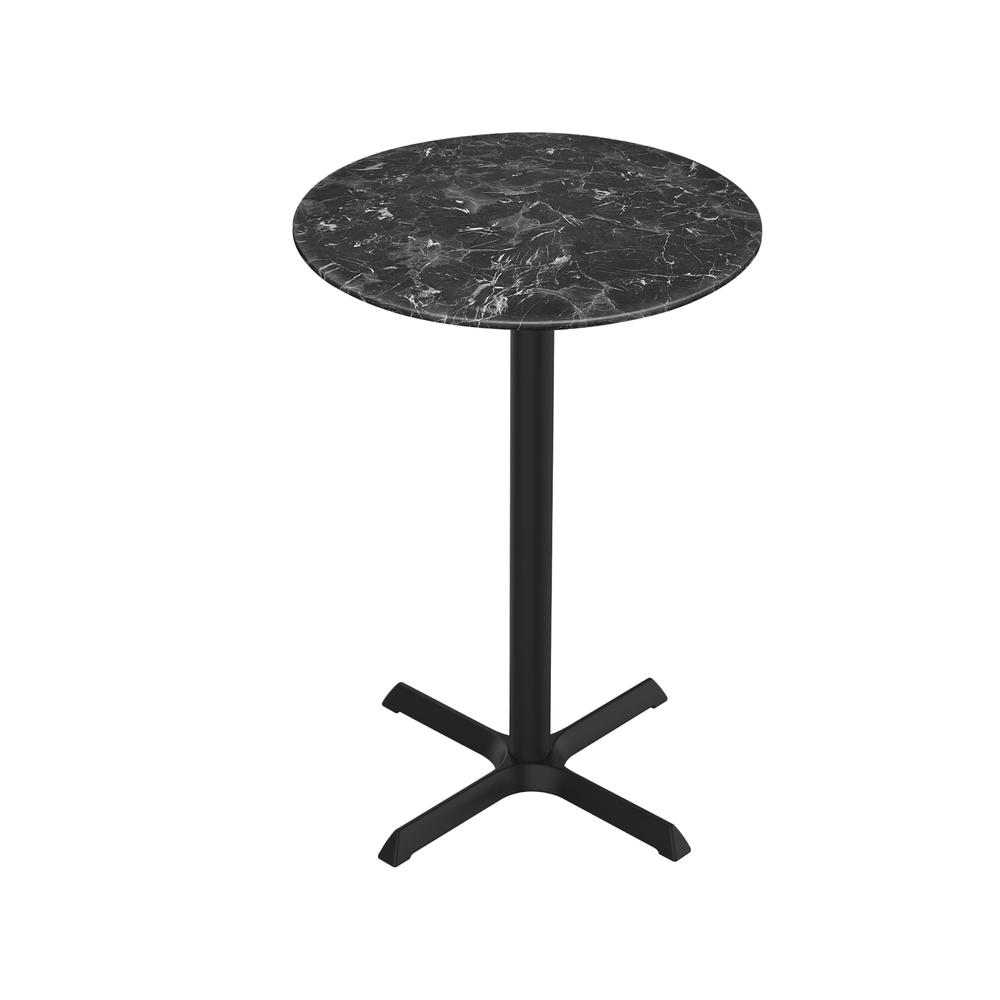 36" Tall OD211 Indoor/Outdoor All-Season Table with 32" Diameter Black ...
