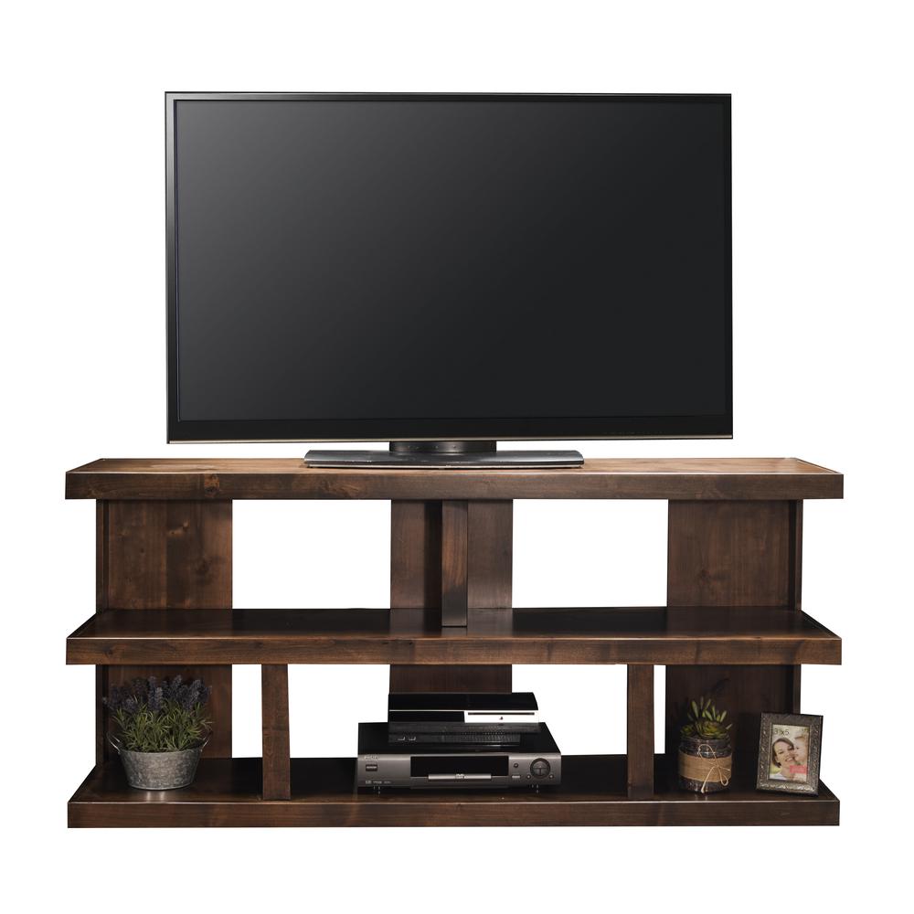 64 inch TV Stand Console for TVs up to 70 inches, Whiskey Finish