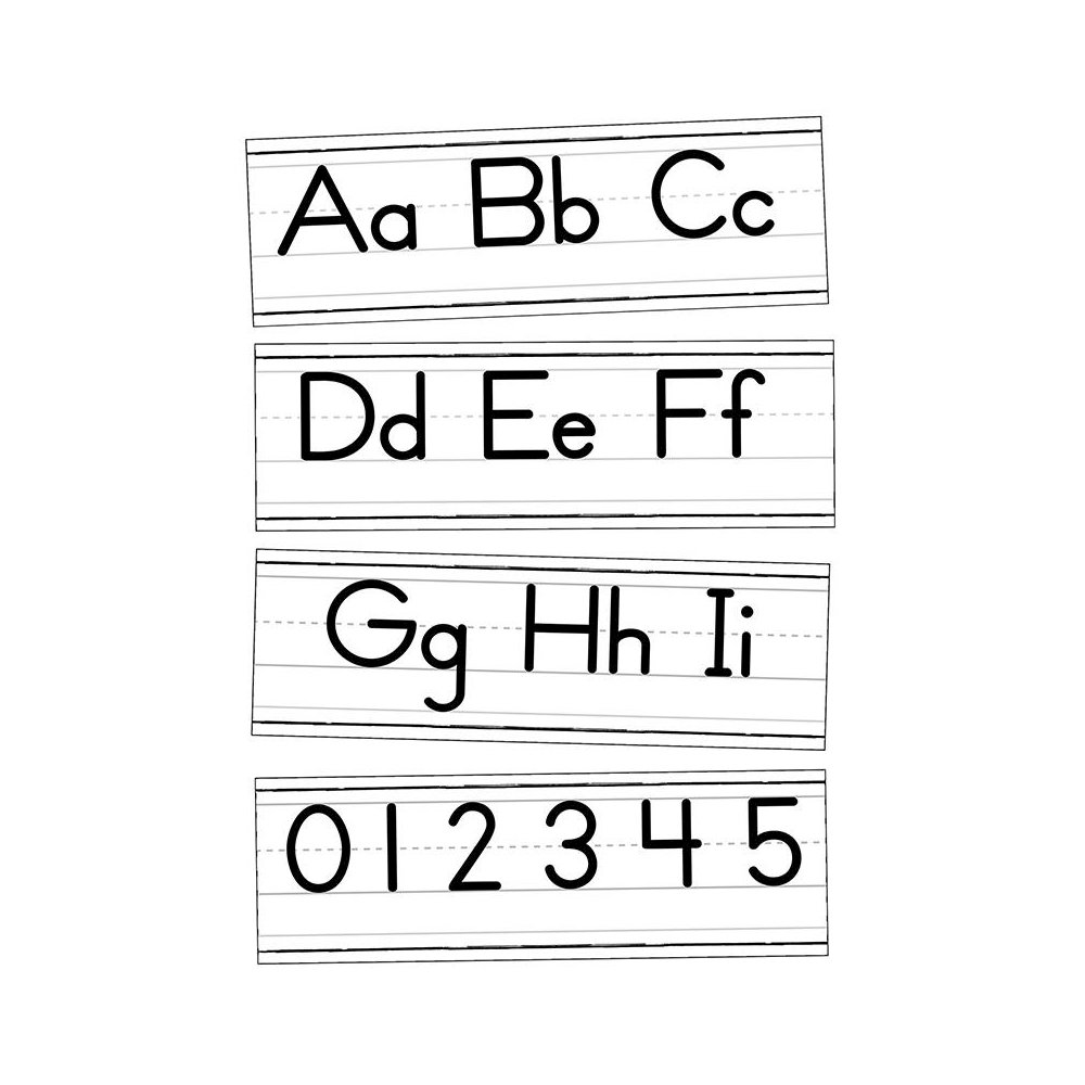 Farmhouse Alphabet Line: Manuscript Bulletin Board Set, 52 Pieces