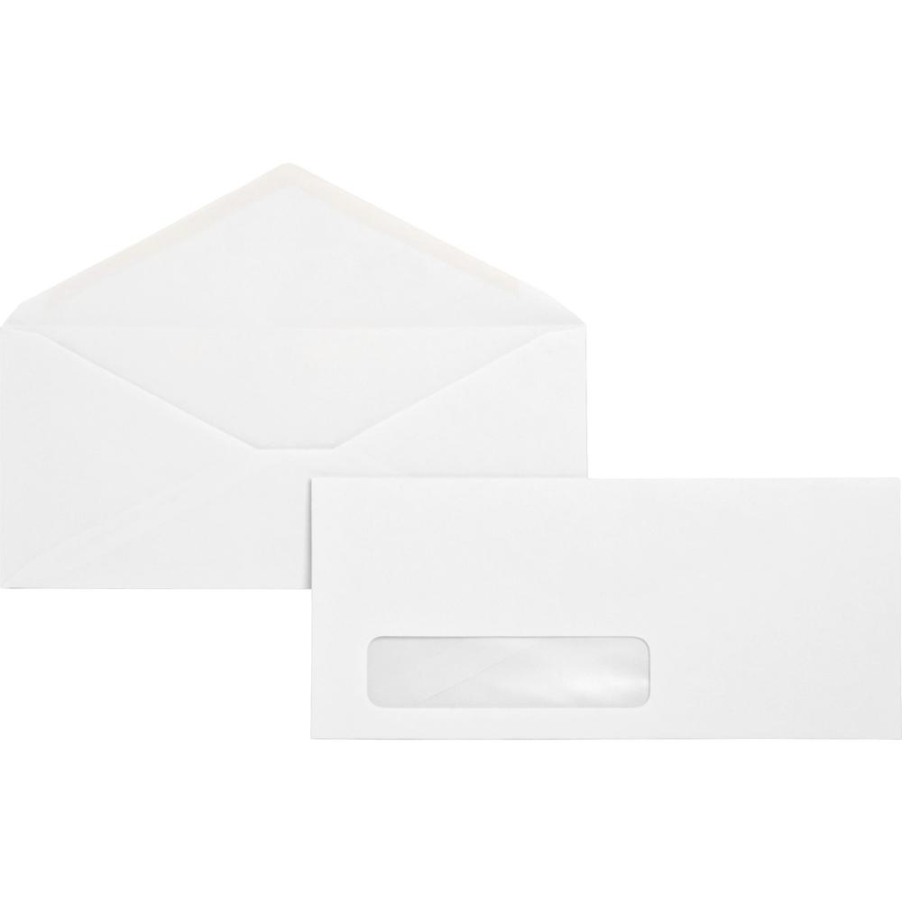 Business Source No. 10 Diagonal Seam Window Envelopes - Single Window ...