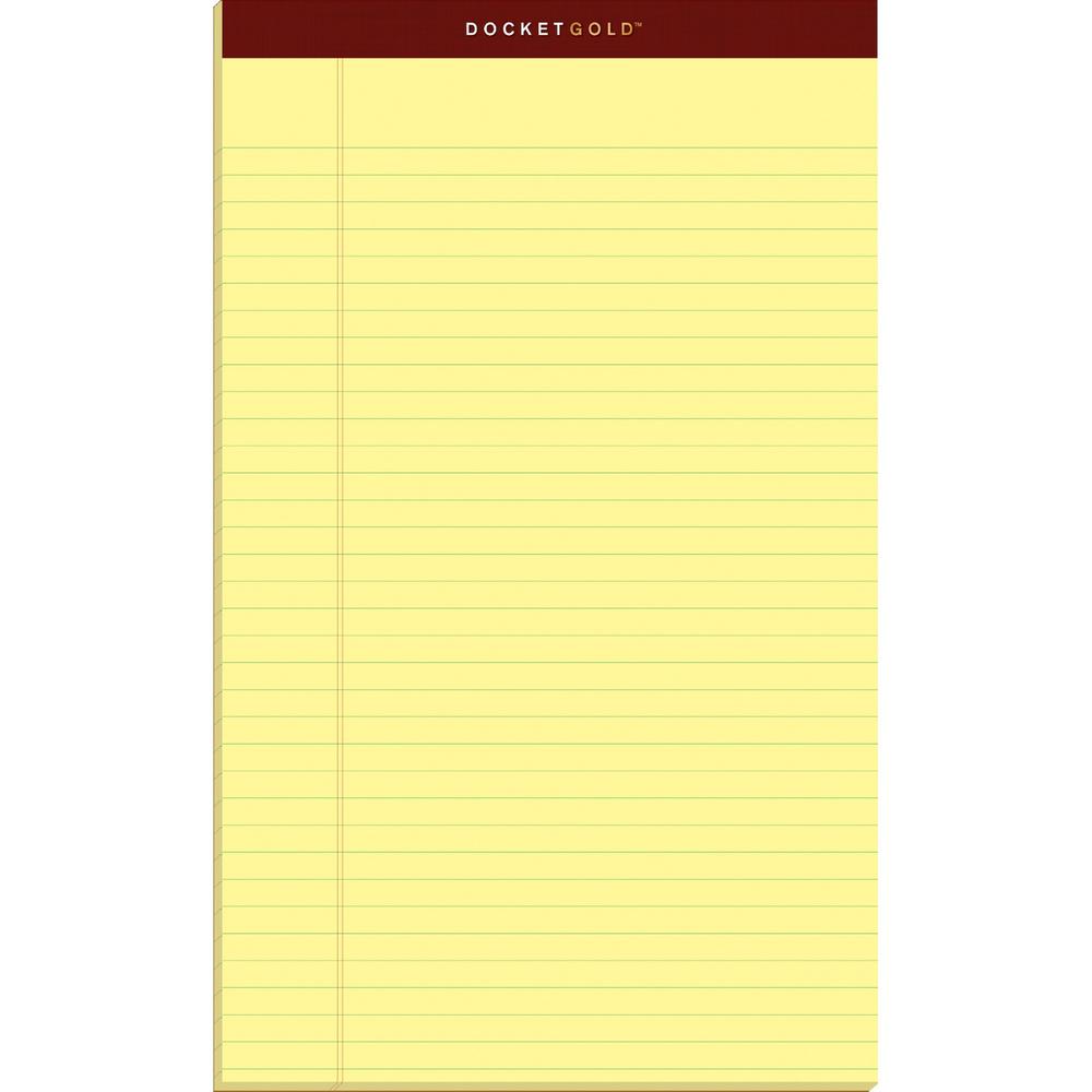 TOPS Docket Gold Legal Pads - Legal - 50 Sheets - Double Stitched - 0. ...