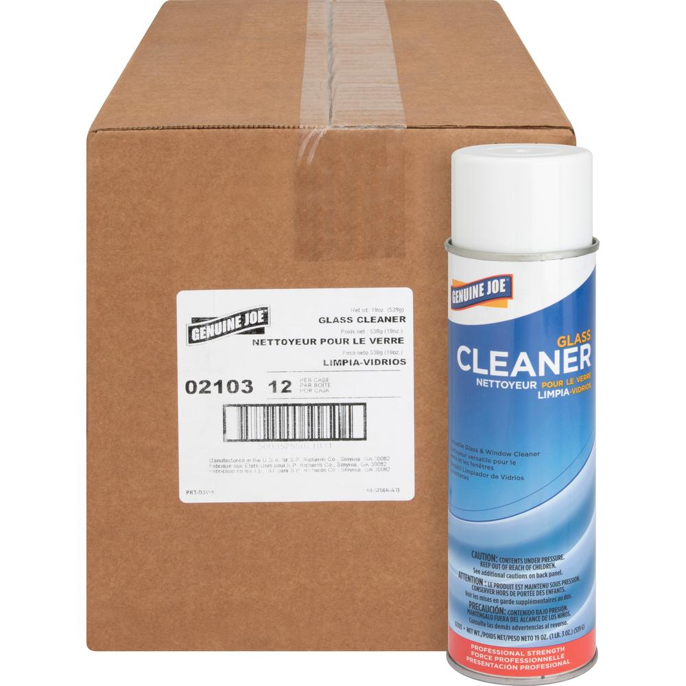 Genuine Joe Glass Cleaner Aerosol - For Multi Surface - Ready-To-Use ...