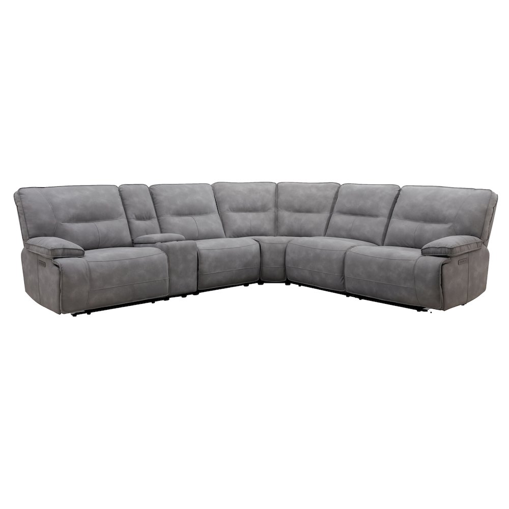 6 Piece Modular Power Reclining Sectional with Power Adjustable Headrests