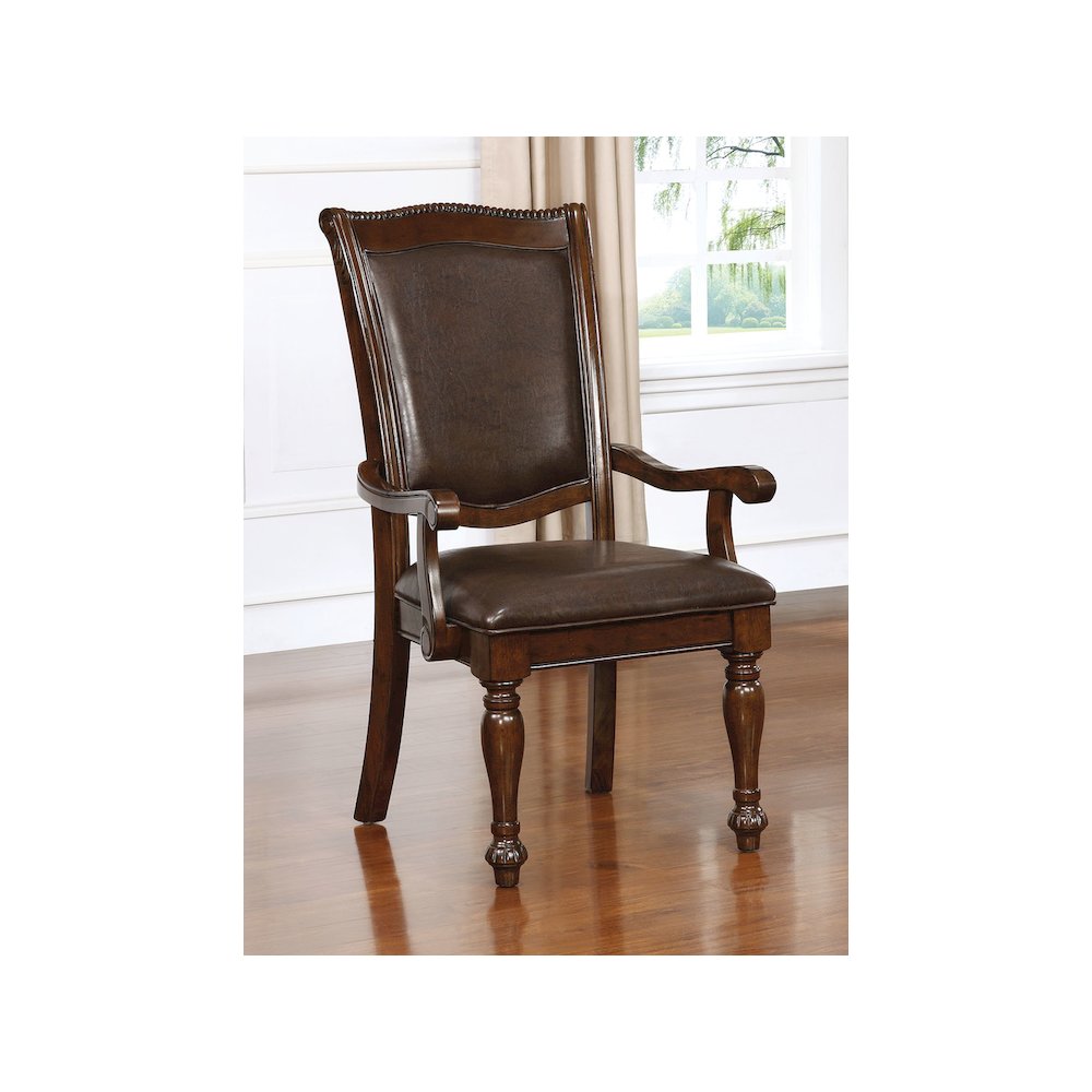 Simple Relax Dining Chair, Brown Cherry/Espresso Set of 2
