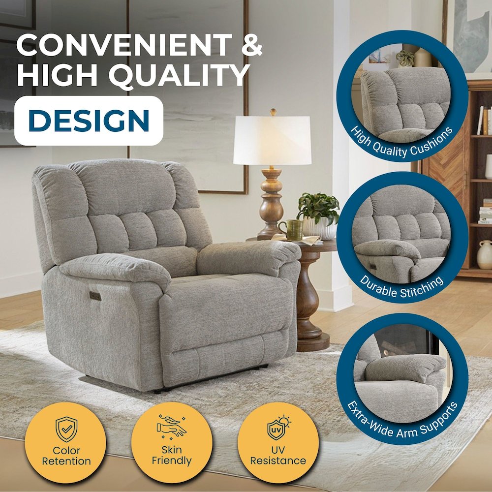 Oversized Recliner Chair for Big and Tall Adults – Power Zero Gravity ...