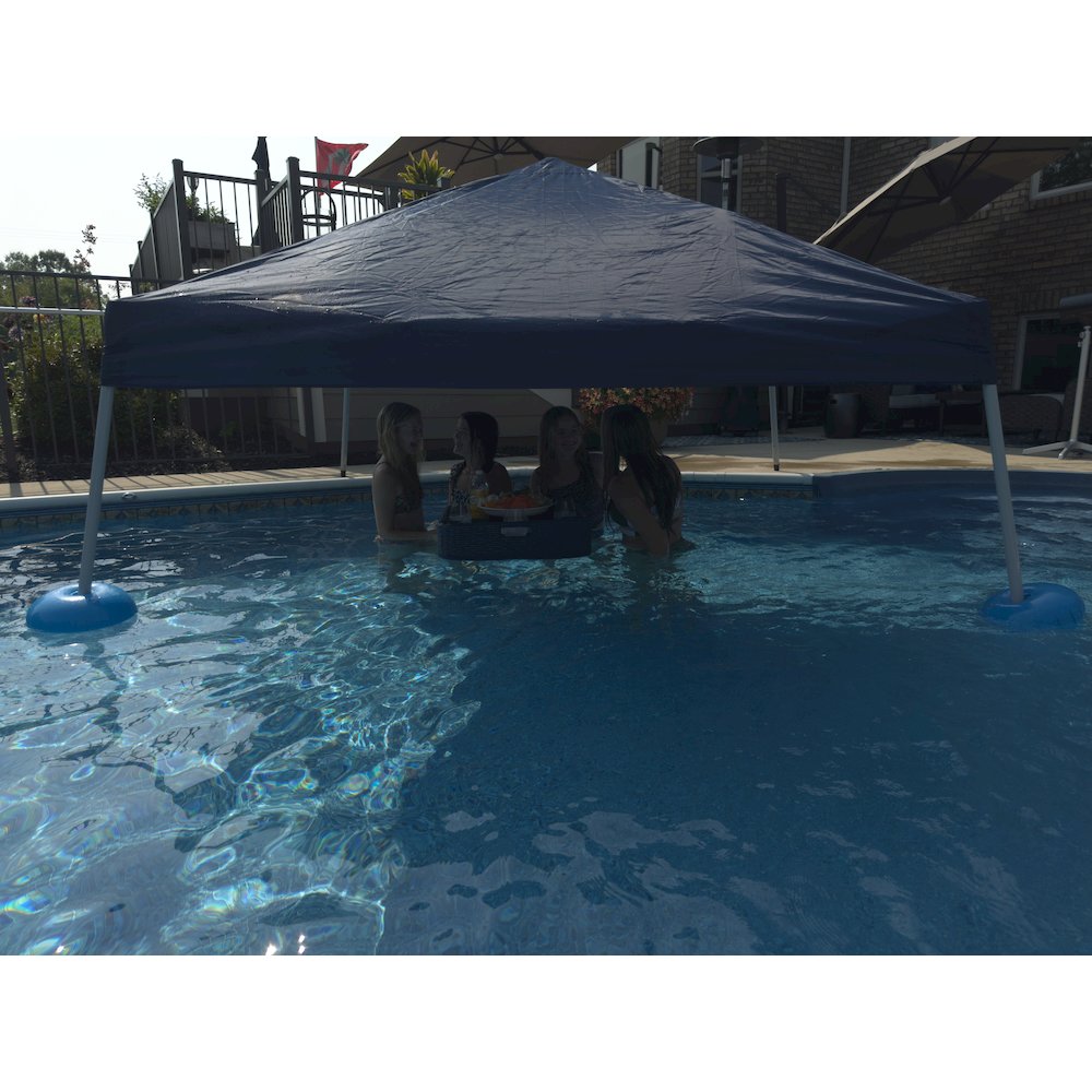 Floating Pool Canopy Pop Up Gazebo Canopy, Steel-Aluminum Frame ...